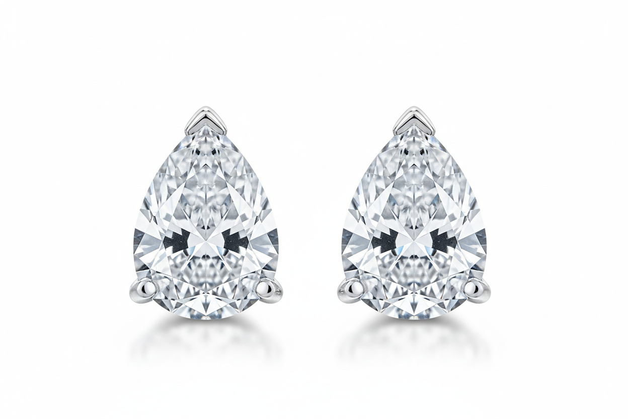 Pear Shaped Stud Earrings – Diamonds by Aviva